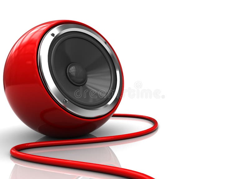 3d Audio Red Speaker Stock Illustrations – 2,533 3d Audio Red Speaker ...