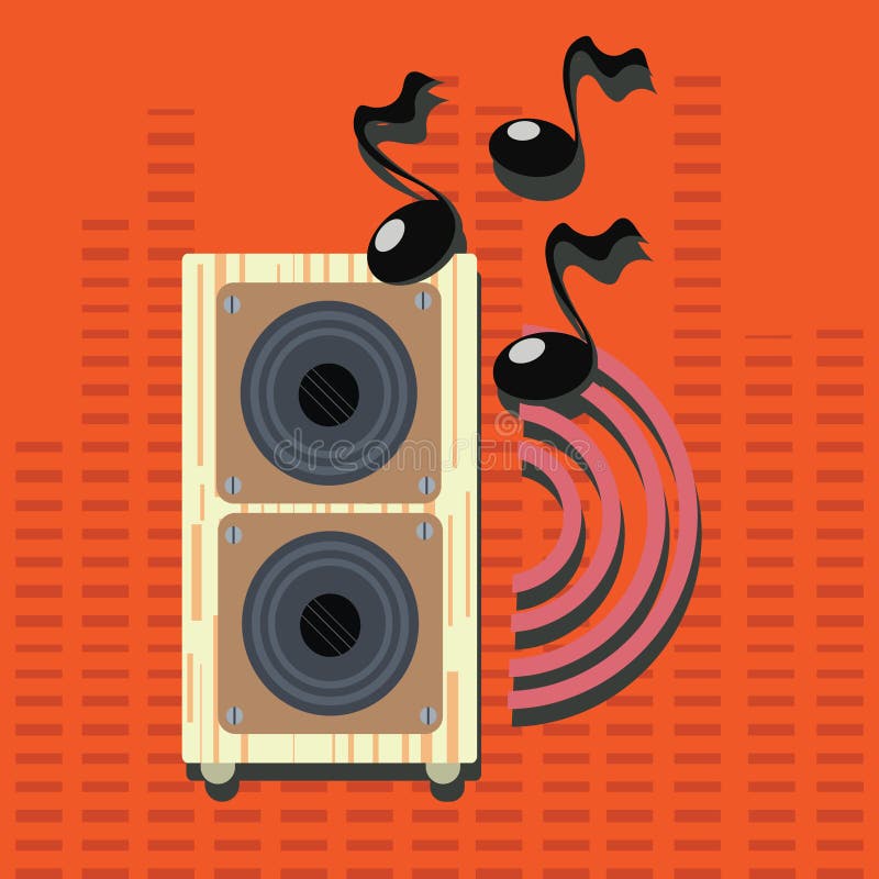 Audio Speaker Box. Vector Illustration Decorative Design Stock Vector ...