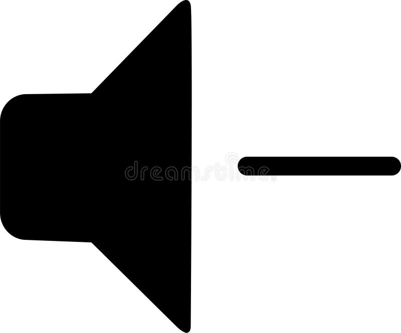 Audio Speaker Decrease or Low Volume Sound Flat Vector Icon Stock Vector - Illustration of play ...