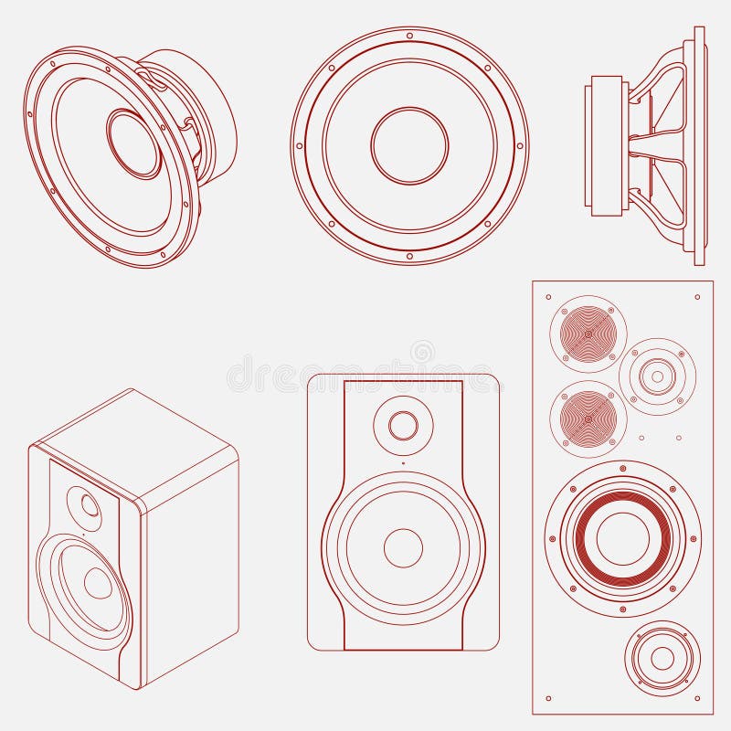 Ceiling speaker visio stencil - neloring