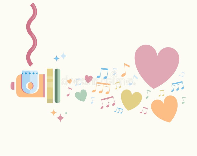 I love you notes stock vector. Illustration of speaker - 30170301