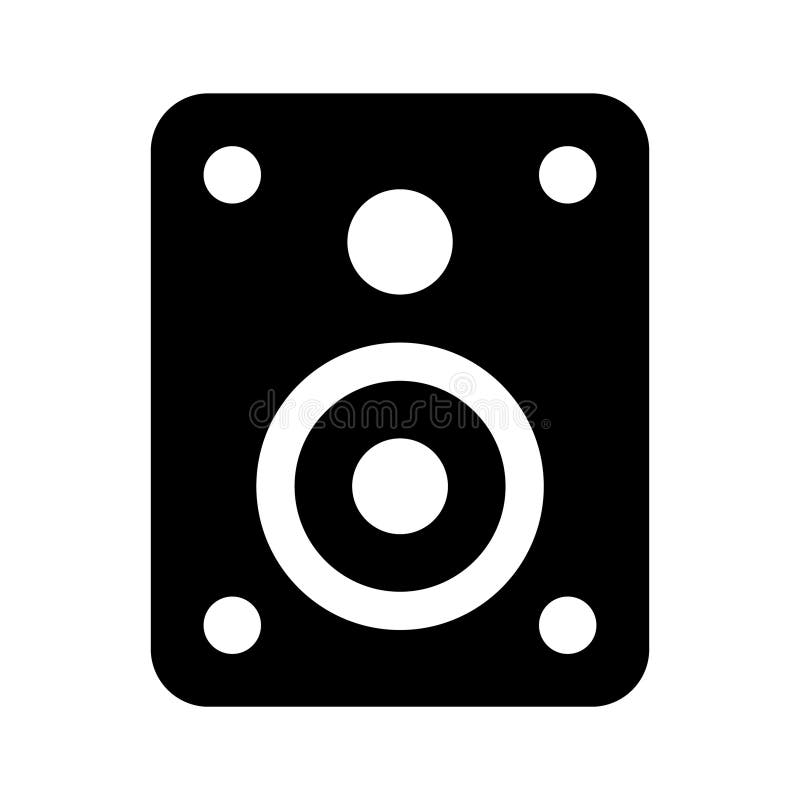 Speaker Trendy Icon, Glyph Style Isolated on White Background. Symbol for Your Web Site Design ...