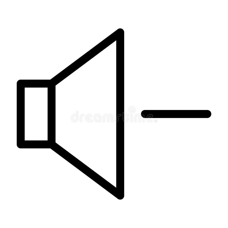 Volume Down Icon Vector stock vector. Illustration of music - 161466754