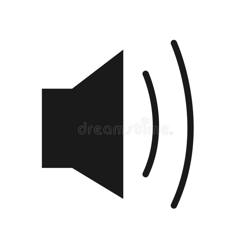 Audio Speaker Volume on Line Art Icon for Apps and Websites. Vector ...