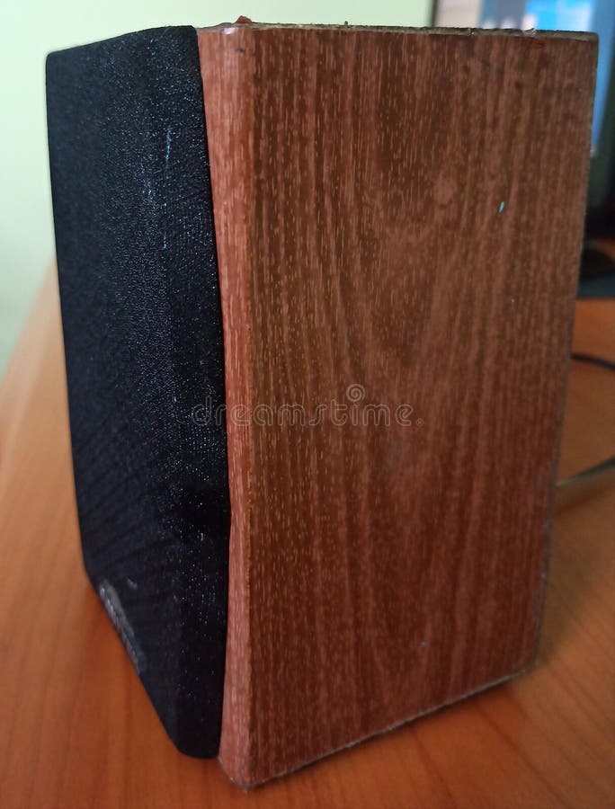 Audio Speaker with Wood Texture Stock Image - Image of floor, design ...