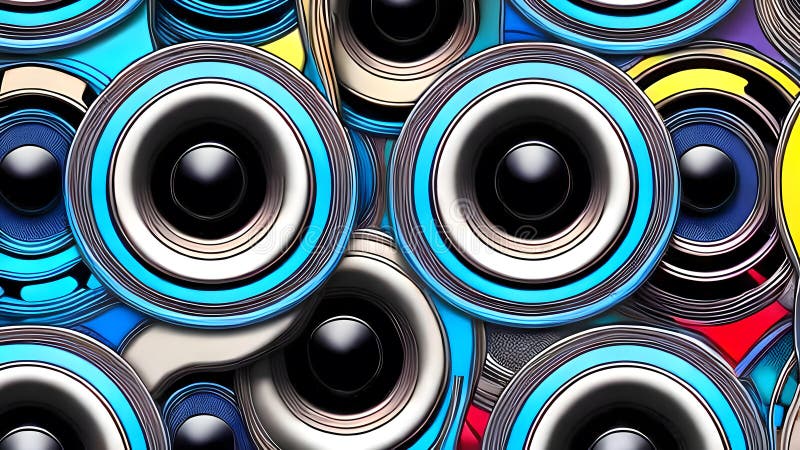 Audio Speakers Abstract Background Stock Illustration - Illustration of ...