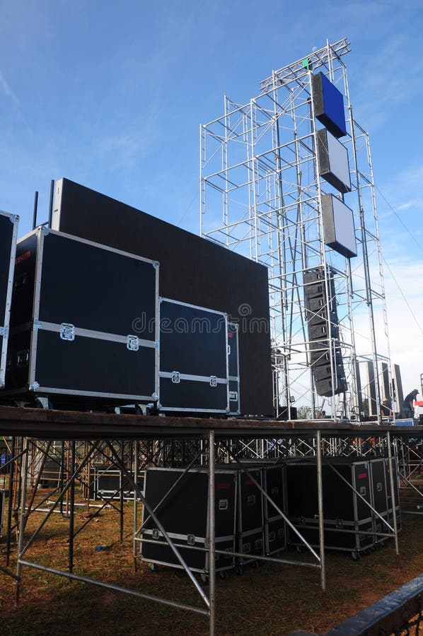 Audio Stage Amplifiers, Speakers And Equipment Stock Image - Image of ...