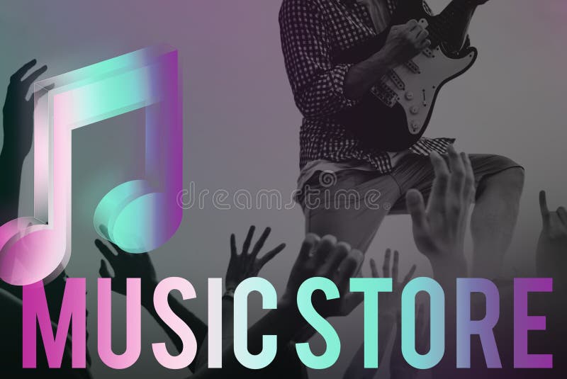 Audio Store Music Note Icon Graphic Concept Stock Image - Image of ...