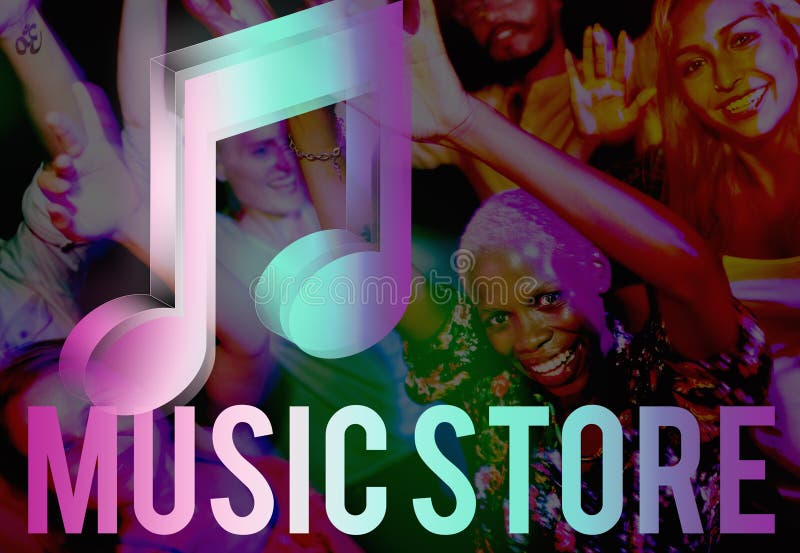 Audio Store Music Note Icon Graphic Concept Stock Photo - Image of ...