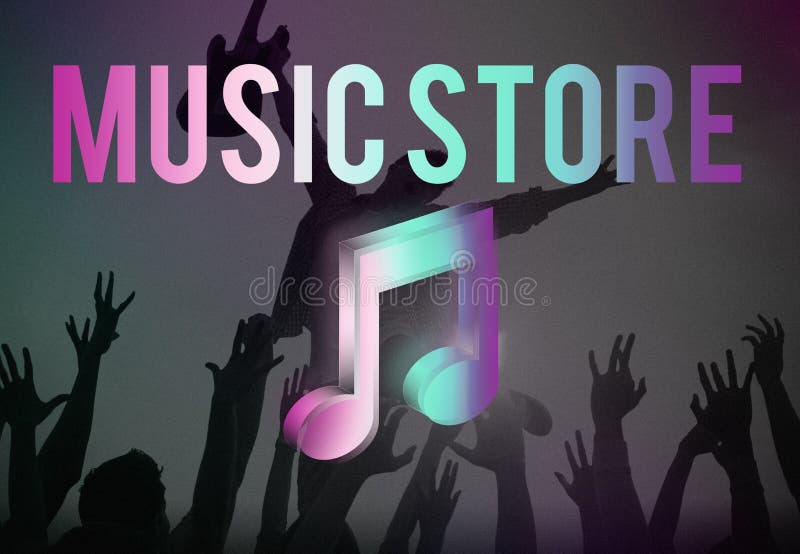 Audio Store Music Note Icon Graphic Concept Stock Illustration ...
