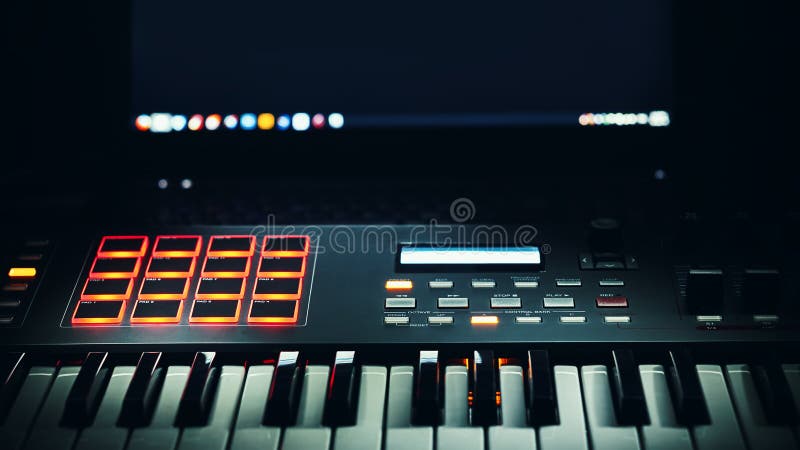 Audio Studio Midi Controller Stock Image - Image of interface, modern ...