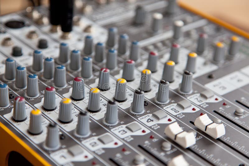 Audio Studio Sound Mixer Equalizer Board Controls Stock Photo - Image ...