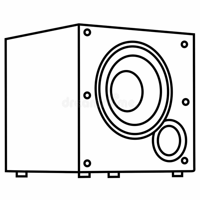 A powerful audio system stock illustration. Illustration of electronics ...