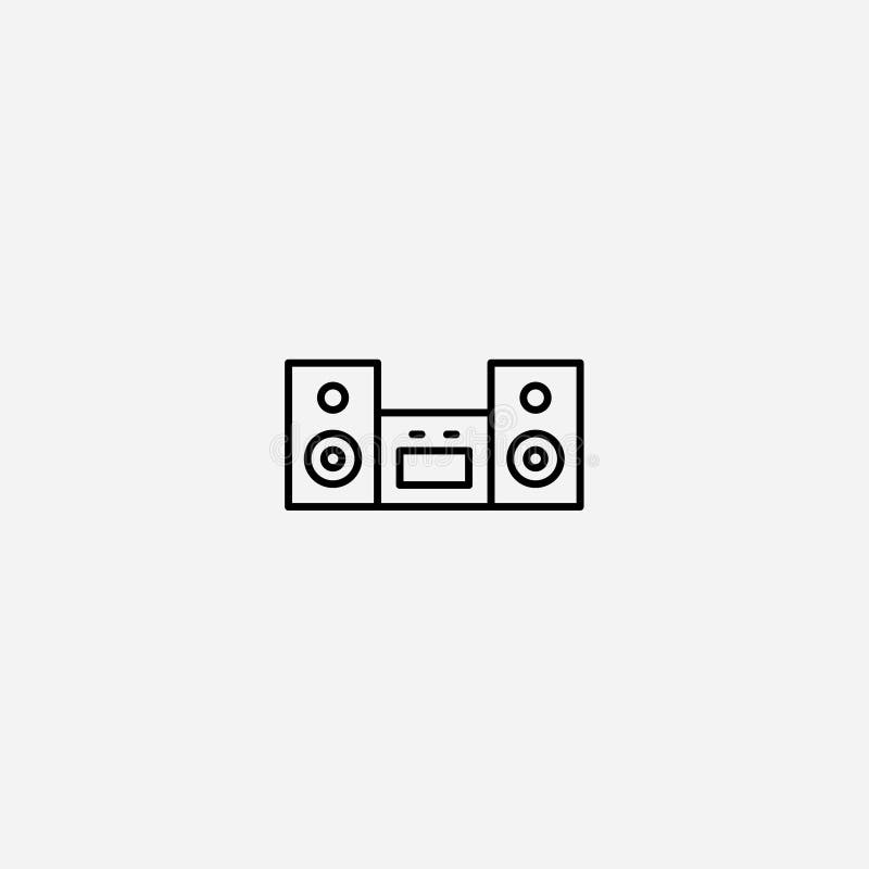 Audio System Vector Icon Sign Symbol Stock Vector - Illustration of ...