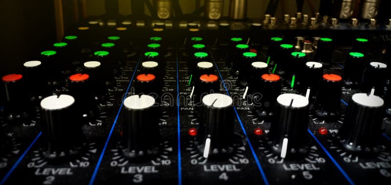 Audio system orange light stock image. Image of digital - 161441065