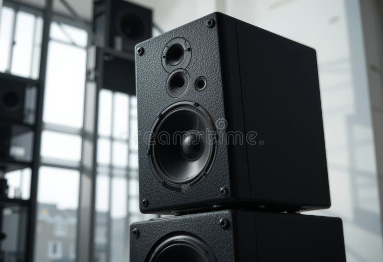 Audio system speaker. stock photo. Image of multimedia - 365296098
