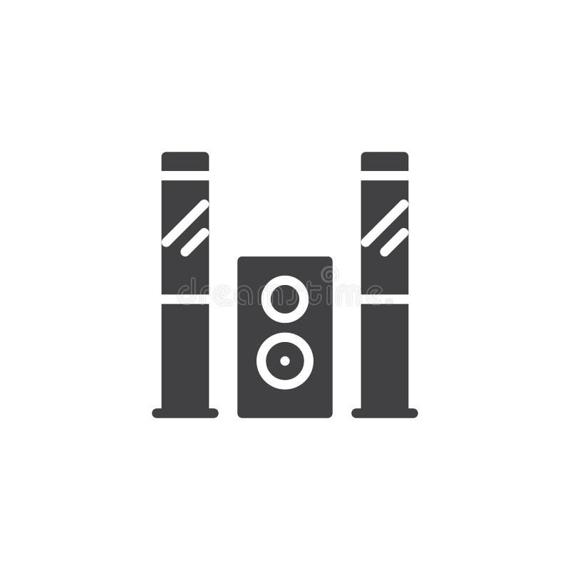 Audio system vector icon stock vector. Illustration of loudspeaker ...