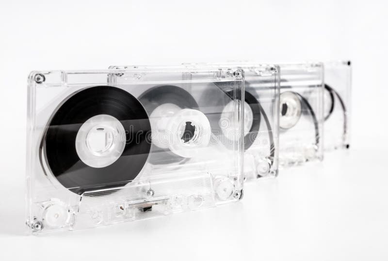 Audio Tape Cassettes Closeup Stock Image - Image of closeup, media ...