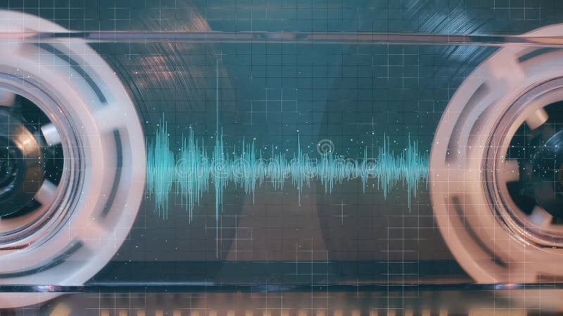 An Audio Tape Using a Visual Audio Signal. Stock Illustration ...
