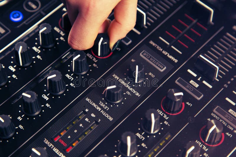 Audio Technology. DJ Mixing Controller. Stock Image - Image of ...
