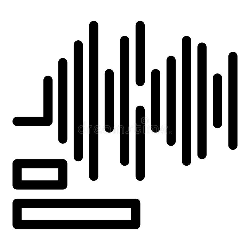 Audio Track Playing Showing Sound Waves and Playback Buttons Stock ...