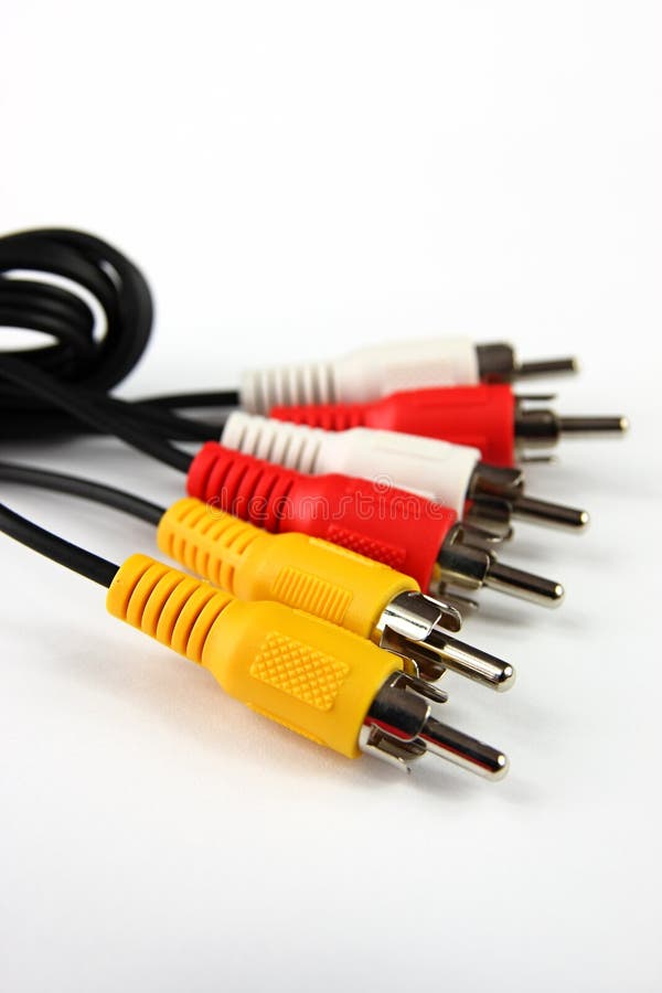Audio video cable stock photo. Image of camera, black - 12417338
