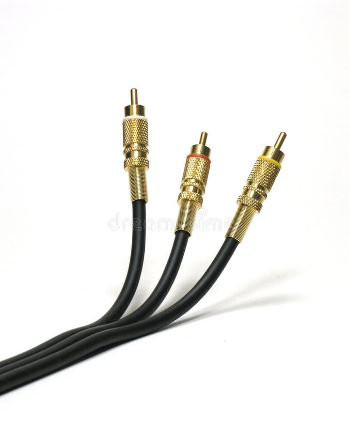 Audio Video Connector with S-video Stock Image - Image of communication ...