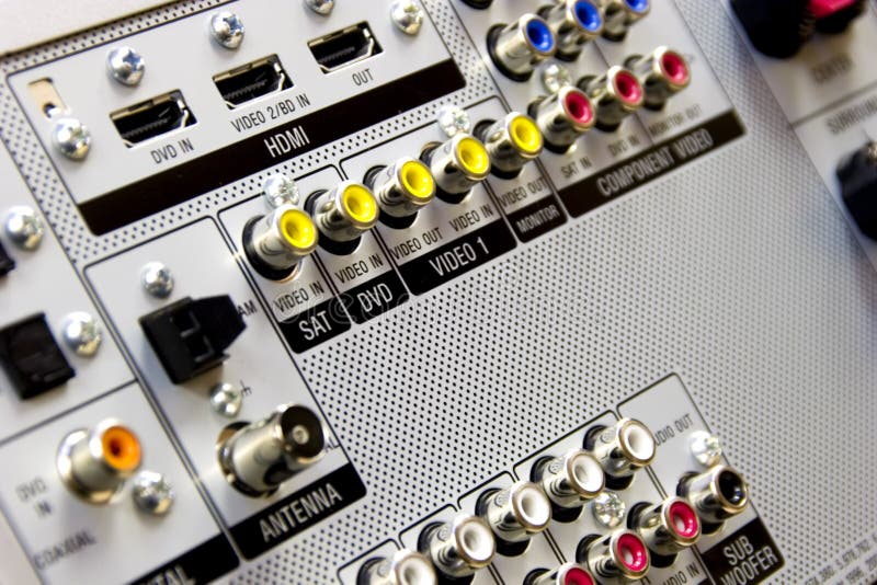 Audio video Inputs stock photo. Image of cord, sound, technology - 7879018