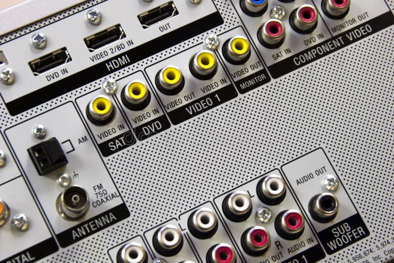 Audio and Video Inputs stock photo. Image of information - 9250626