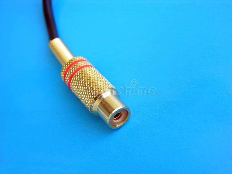 Audio Video Jack Macro stock image. Image of connections - 193397