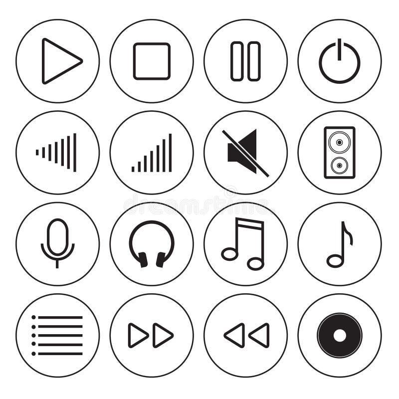 Audio Icons Media Stock Illustrations – 30,944 Audio Icons Media Stock ...