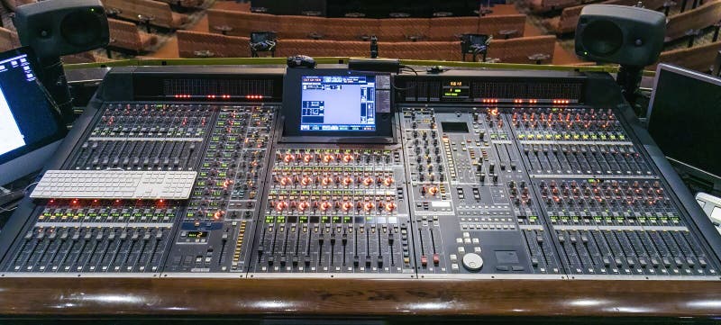 Audio and Video Mixing Station Stock Image - Image of audio, level ...