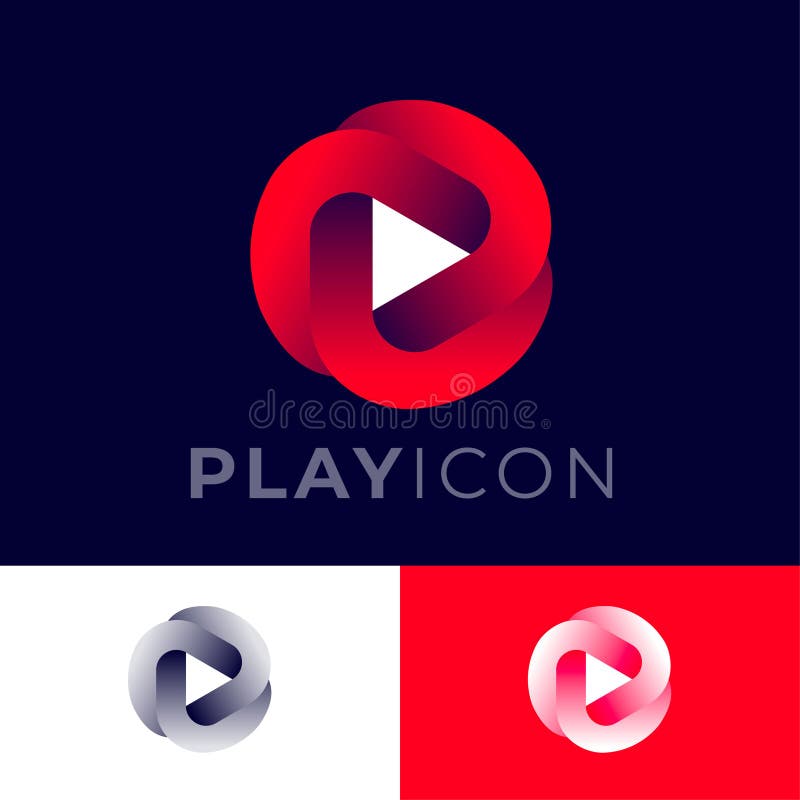 Audio or Video Player Icon. the Audio and Video Emblem Consists of ...