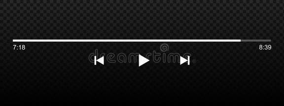 Audio or Video Player Interface Template with Progress Loading Bar ...