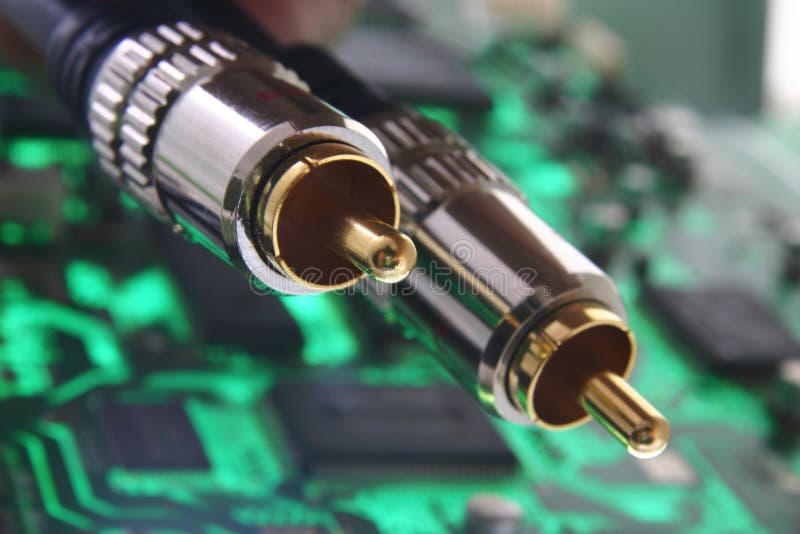 Audio Video Plugs stock photo. Image of electric, stereo - 1879636
