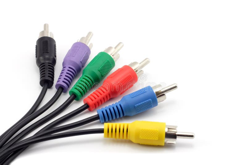 Audio Video AV Cable Adapter Stock Image - Image of white, connections ...