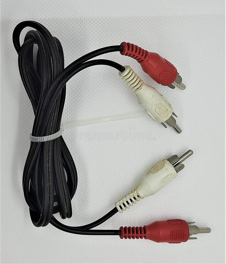 Audio Video RCA Cable for Video and Audio Data Transmission Stock Photo ...
