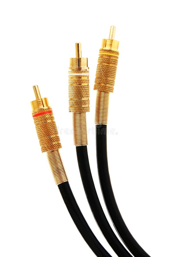 Audio Video AV Cable Adapter Stock Image - Image of white, connections ...