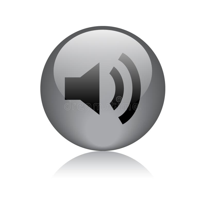 Audio / Volume Icon Button Red Stock Illustration - Illustration of ...