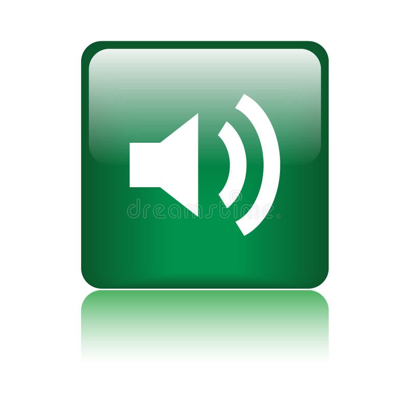 Audio / Volume Icon Button Red Stock Illustration - Illustration of ...