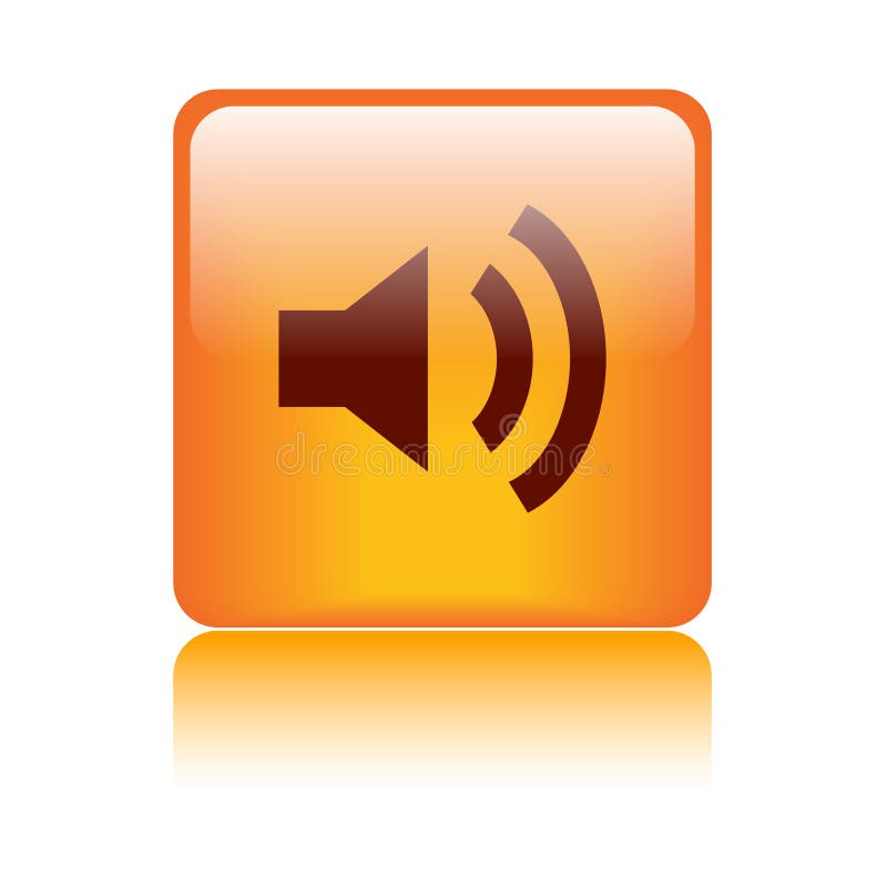 Audio / Volume Icon Button Red Stock Illustration - Illustration of ...