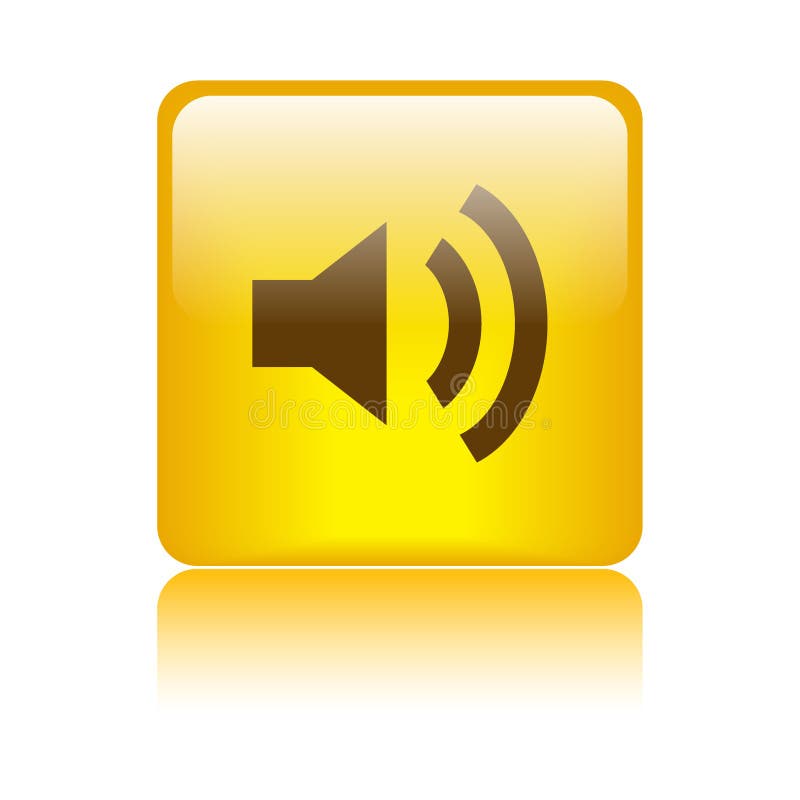 Audio / Volume Icon Button Red Stock Illustration - Illustration of ...