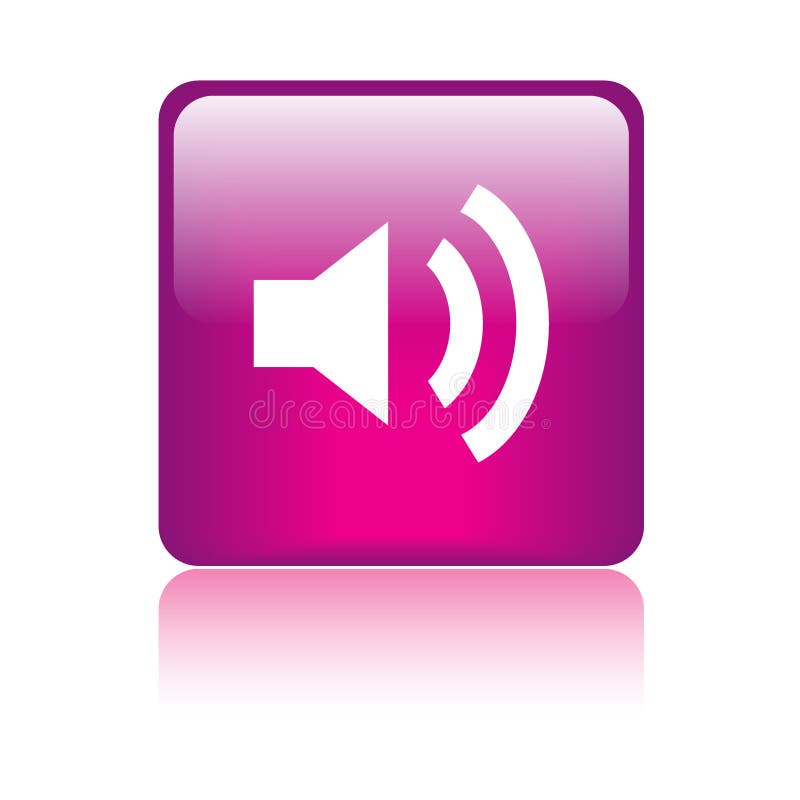 Audio / Volume Icon Button Red Stock Illustration - Illustration of ...