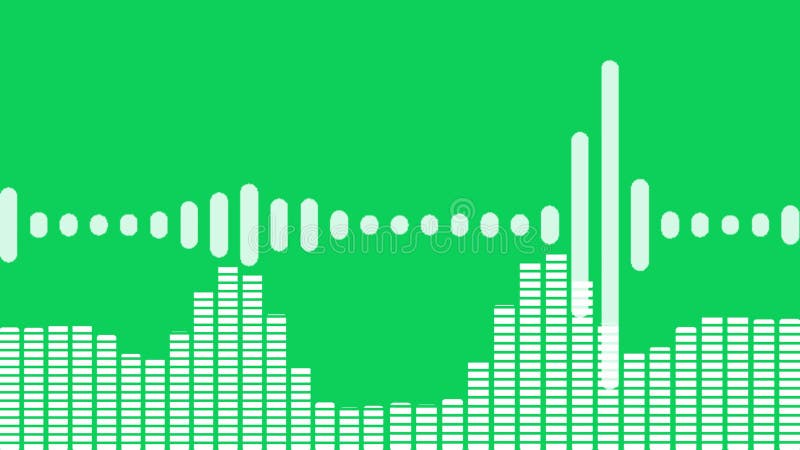 The Audio Wave or Frequency Digital Animation Movement on the Green ...