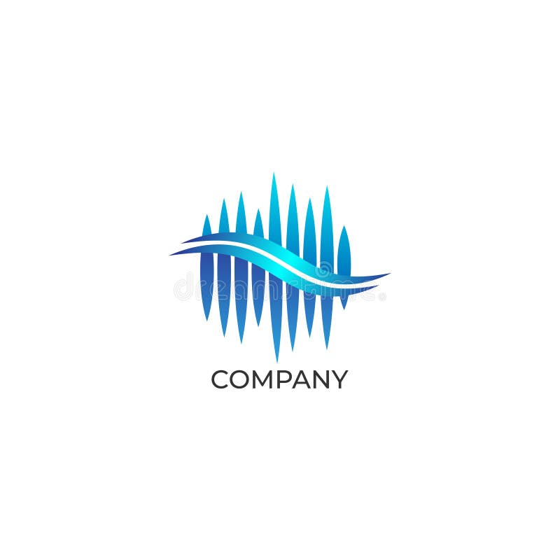 Audio Wave Spectrum Visual Logo, Sharp Spectrum Bar Design Vector ...