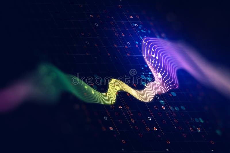 Audio Waveform Abstract Technology Background Stock Illustration ...