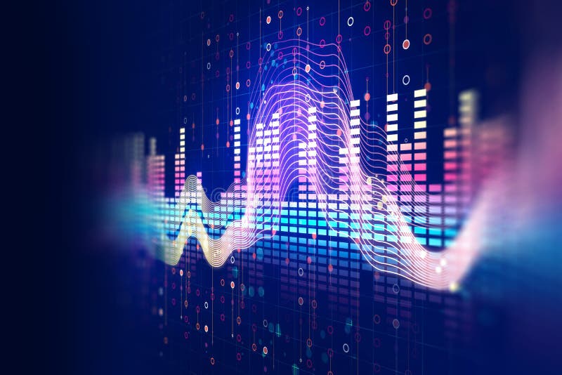 Audio Waveform Abstract Technology Background Stock Illustration ...
