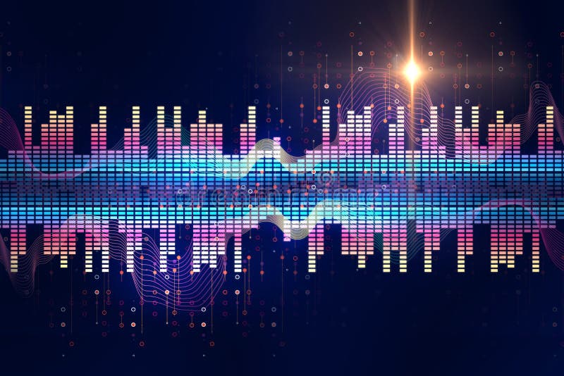 Audio Waveform Abstract Technology Background Stock Illustration ...