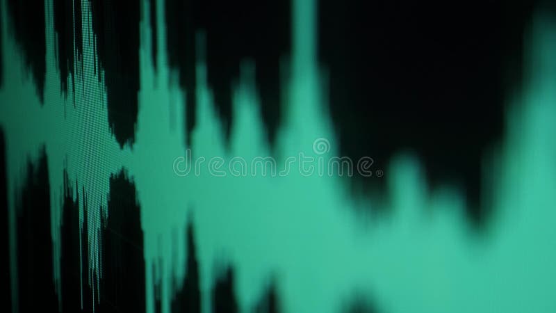 Audio Waves on a Computer Screen. Voice Recording for Music Stock Video ...