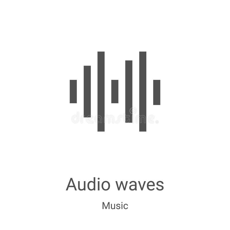 Audio Waves Icon Vector from Music Collection. Thin Line Audio Waves ...